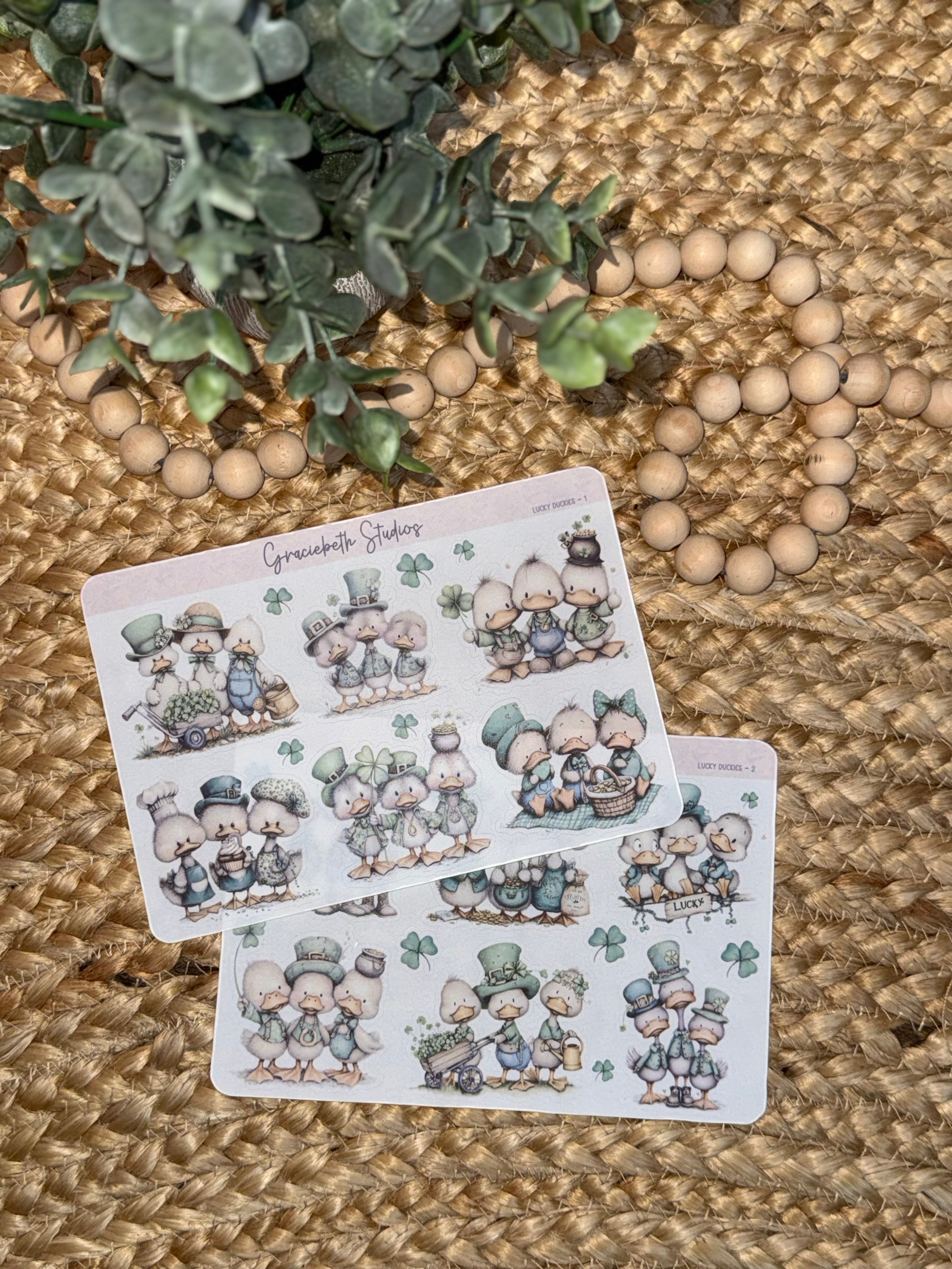 Lucky Duckies - Deco Stickers – Graciebeth Studios